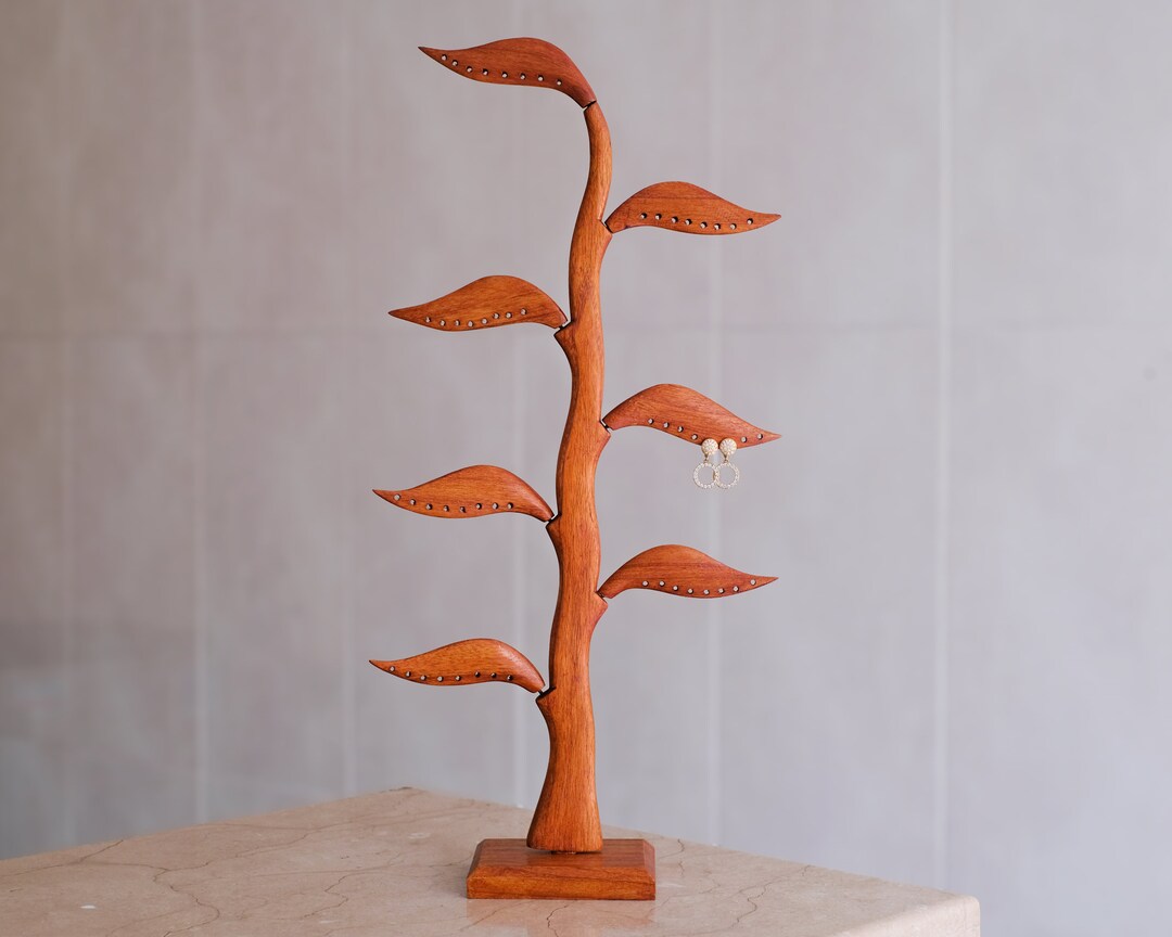 Wooden Jewelry Holder, Personalized, Earring Organizer, Display, Tree ...