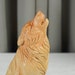 Howling Wolf Wooden Statue, Animal Sculpture, Miniature, Animal ...