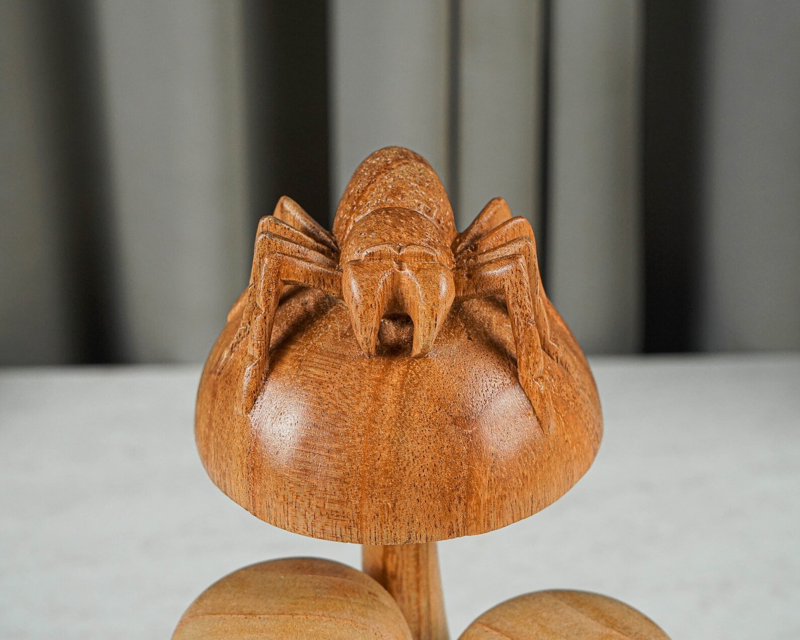 Spider on Mushroom Insect Animal Wood Carving Handcraft - Etsy