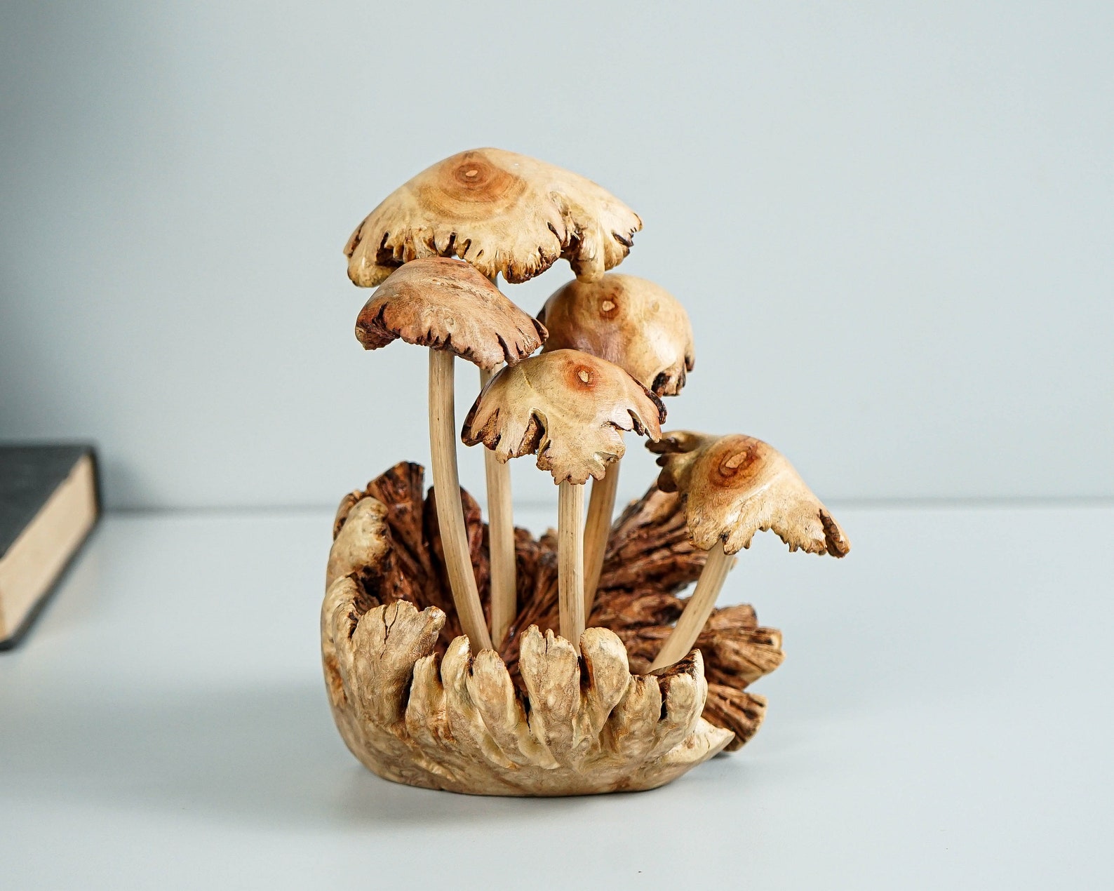 Wooden Mushroom Statue Unique Shape Forest Mushroom - Etsy