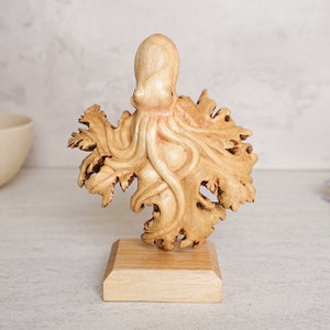 Wooden Octopus Sculpture, Customized Statue, Art, Wood Carving, Sea ...