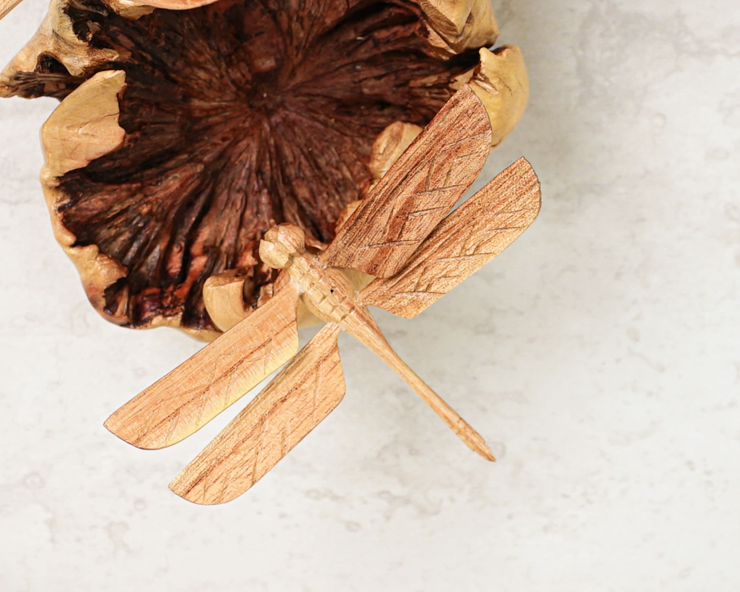 Wall Hanging Dragonfly Statue Wall Art Wooden Sculpture | Etsy