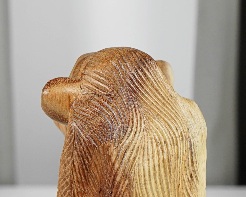 Meditating Monkey Sculpture Animal Yoga Carving Wooden - Etsy