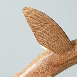 Wooden Fying Fish Sculpture, Flying Cod Statue, Art, Wood Carving ...