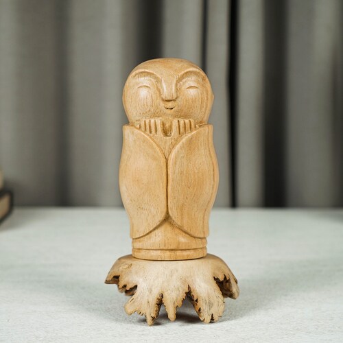 Mother and Baby Jizo Statue Japanese Buddha Wood Figurine - Etsy