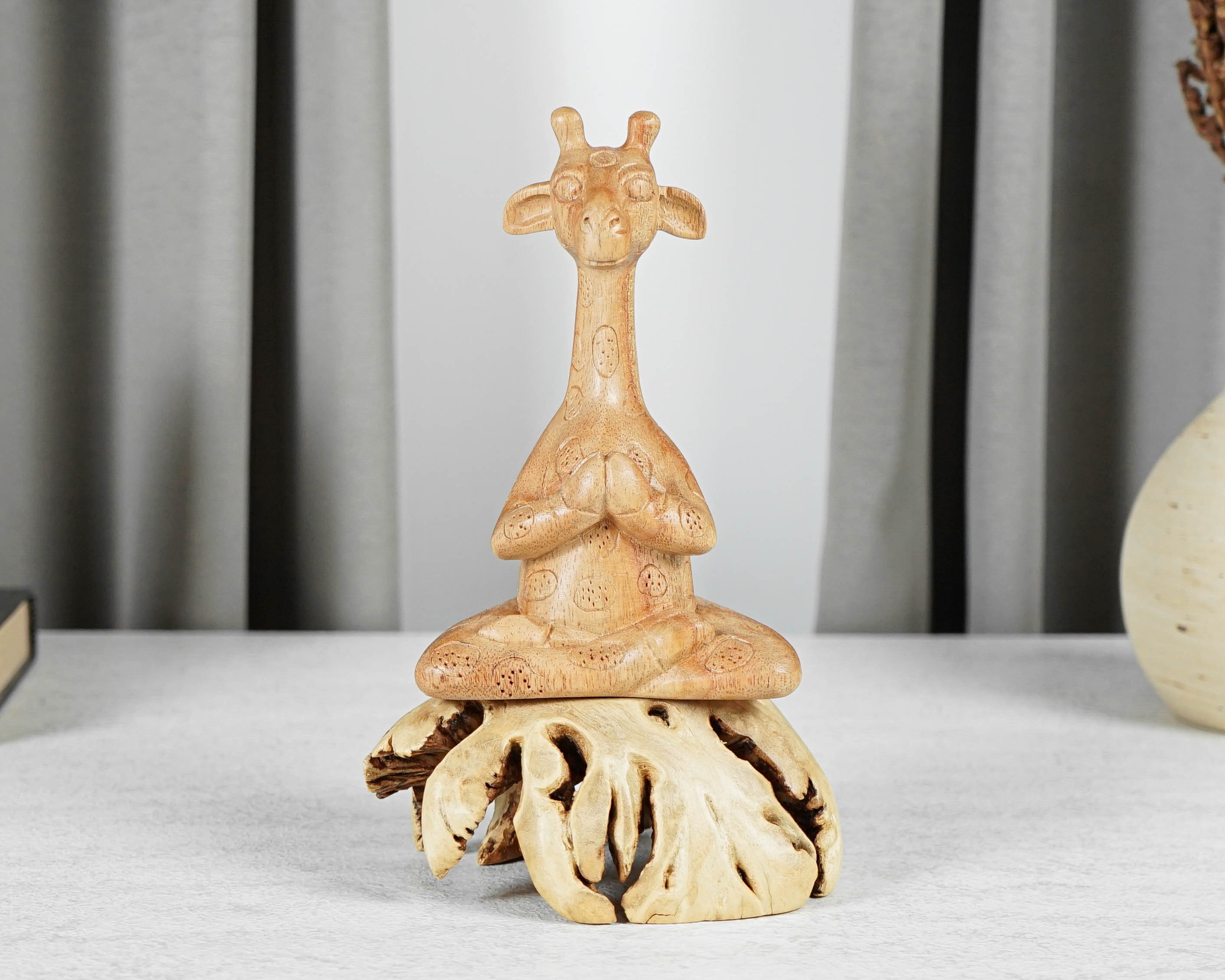 Meditating Giraffe Sculpture, Yoga Pose, Art, Namaste, Animal Statue ...
