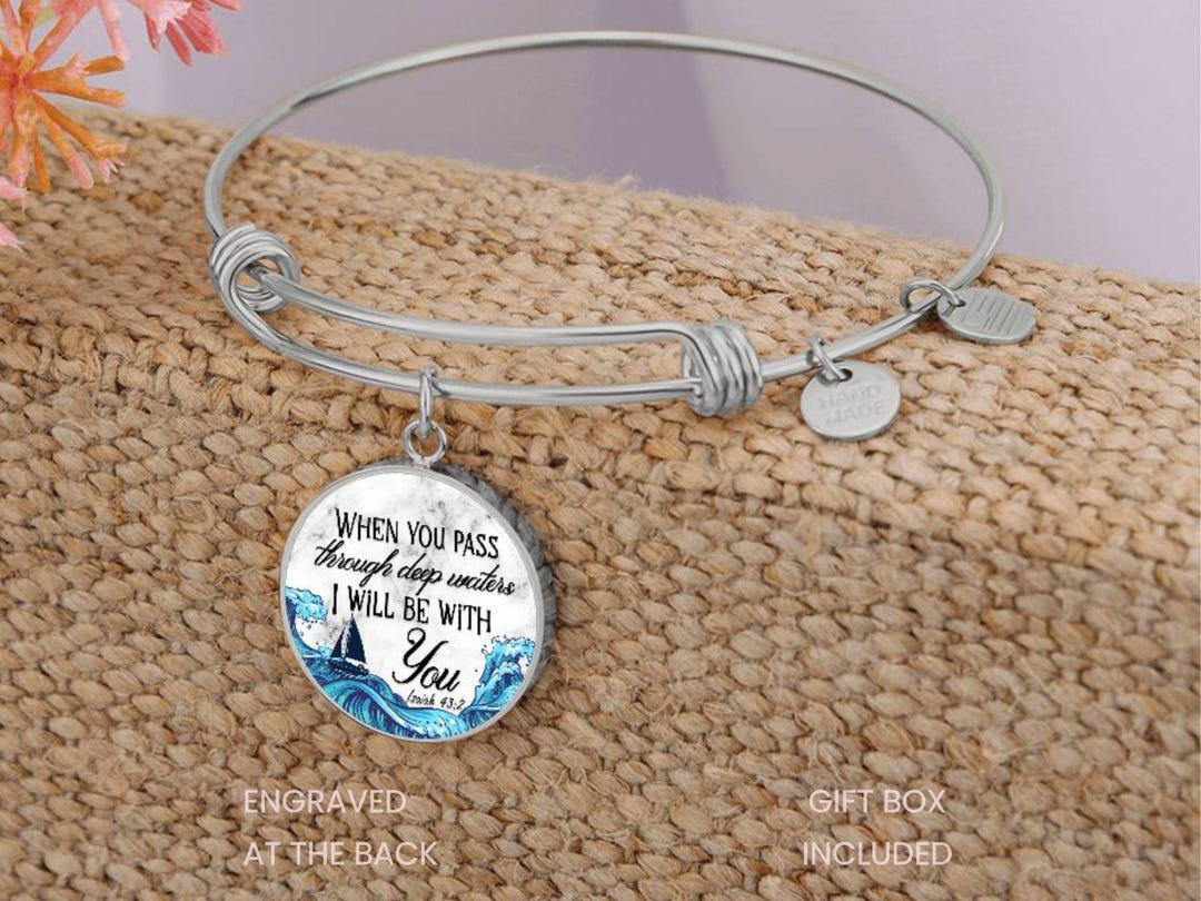 Personalized Faith Engraving Bracelet, Faith Over Fear Engraved ...