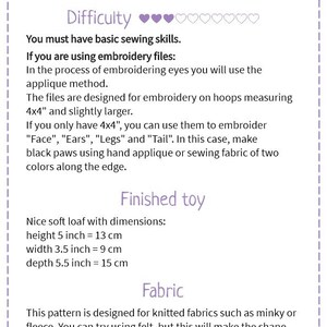 Cursed Cat Alastor Plush - Sewing Tutorial + Pattern + Embroidery Files ...