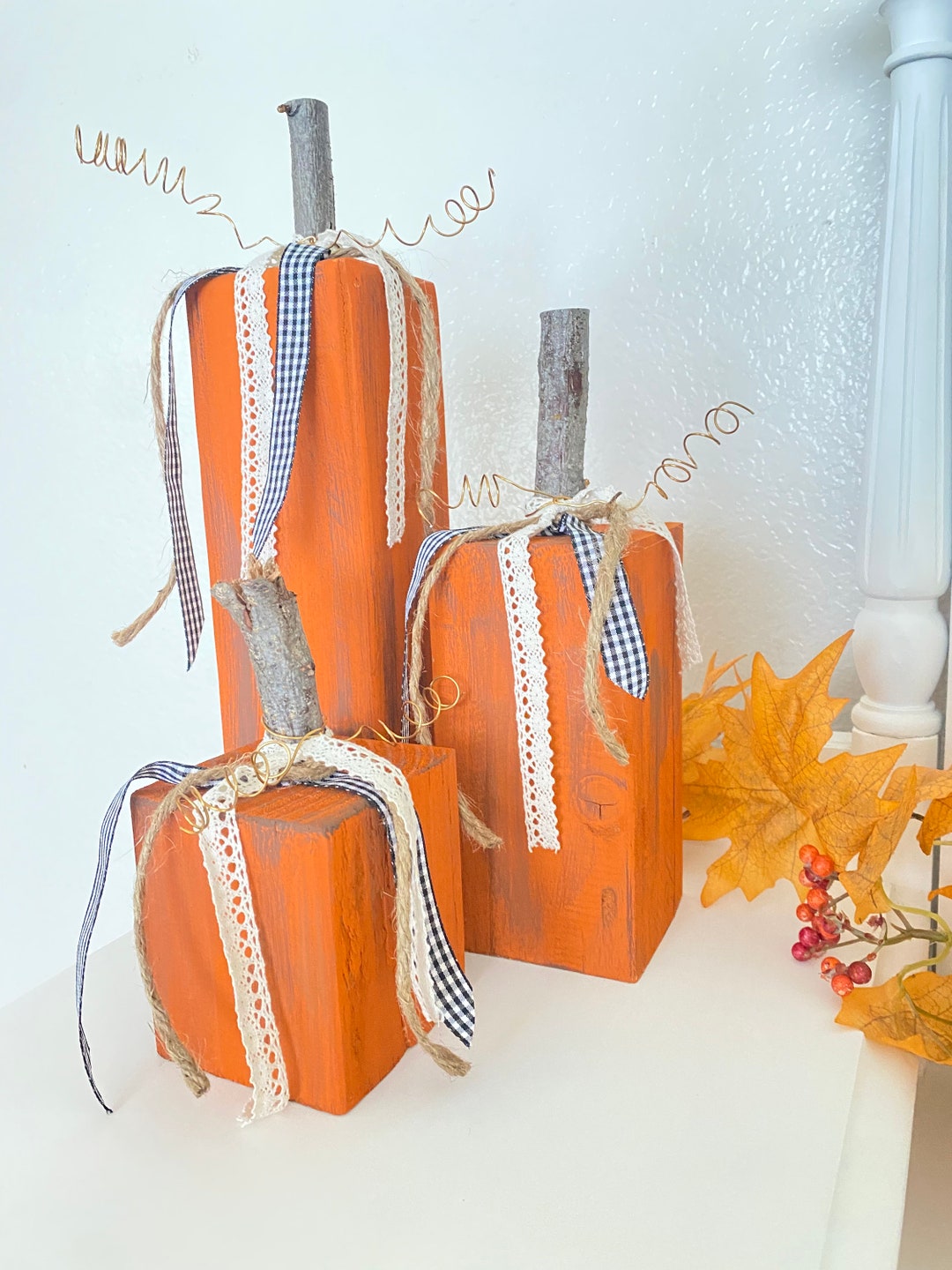Fall Pumpkins/rustic Pumpkins/ Farmhouse Fall/fall Home Decor/pumpkin ...
