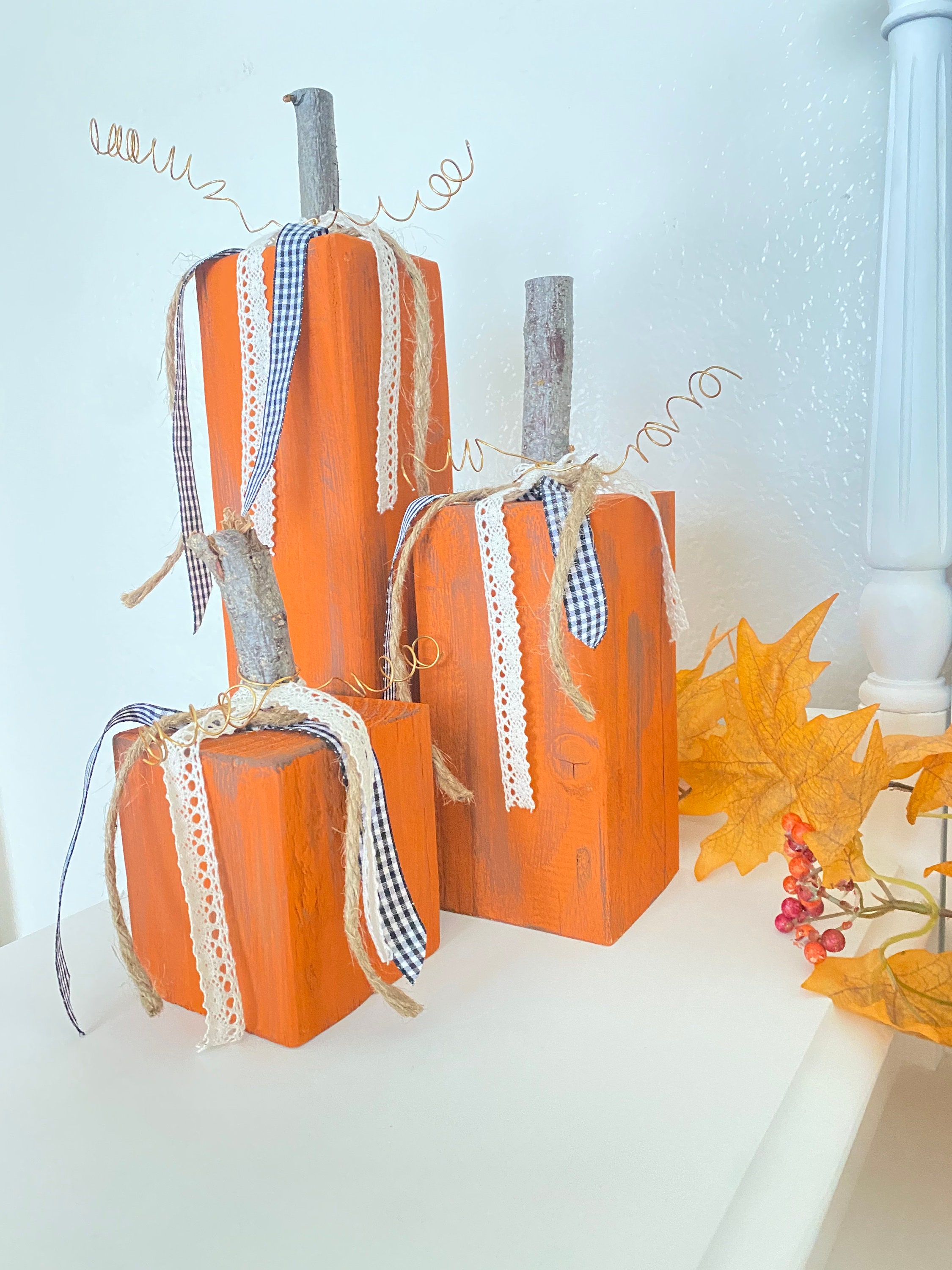 Fall Pumpkins/rustic Pumpkins/ Farmhouse Fall/fall Home Decor/pumpkin ...