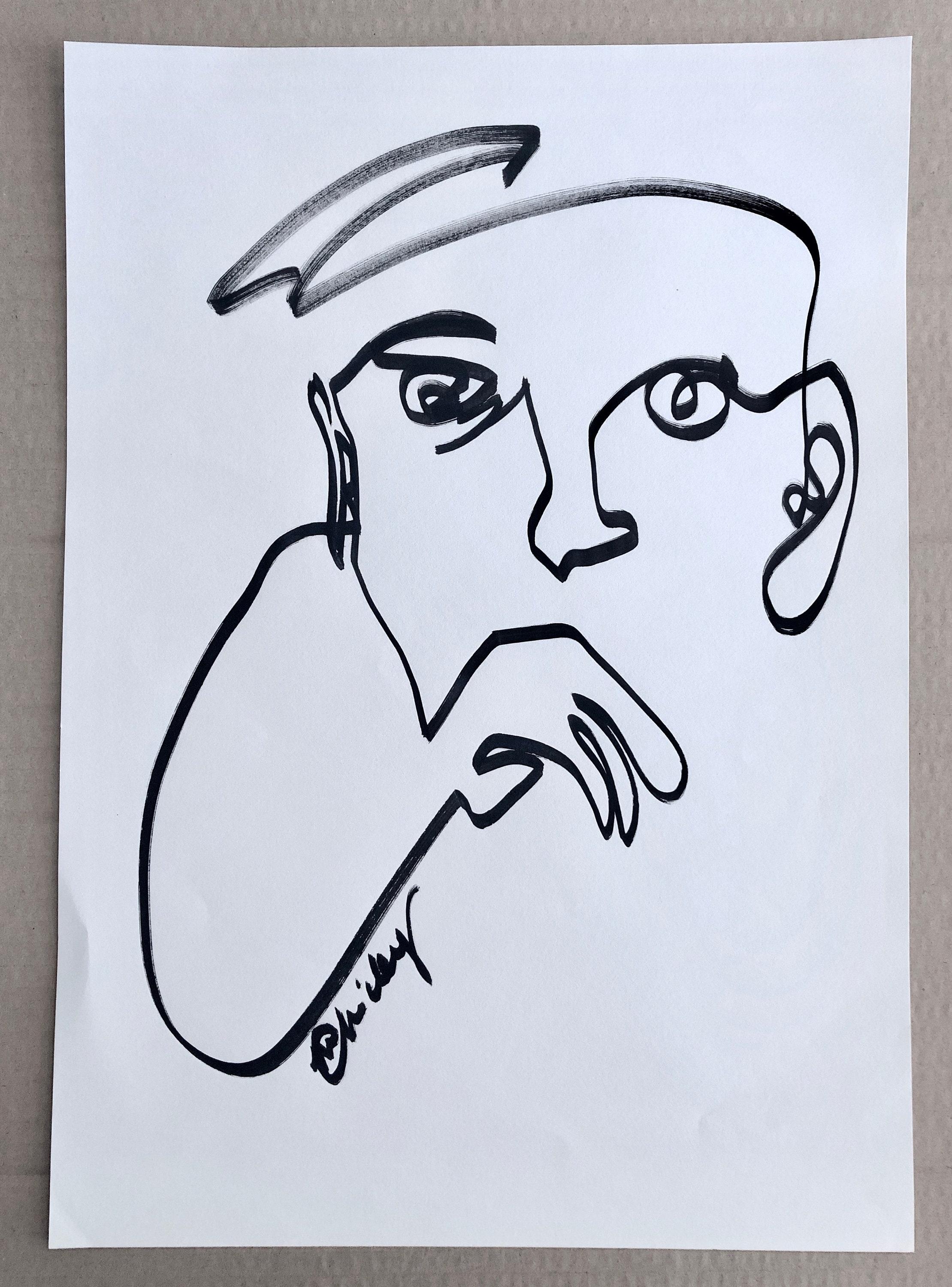 Original Line Drawing / A3 / Portrait / 'perturbed' - Etsy