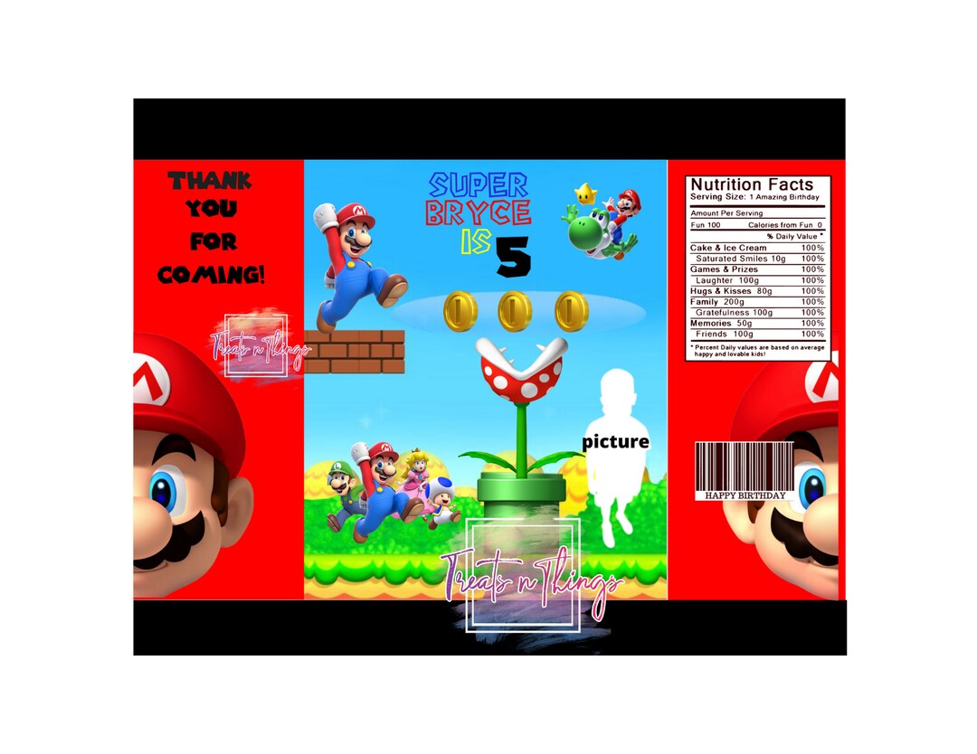 EDITABLE Chip Bag Template Canva - Etsy