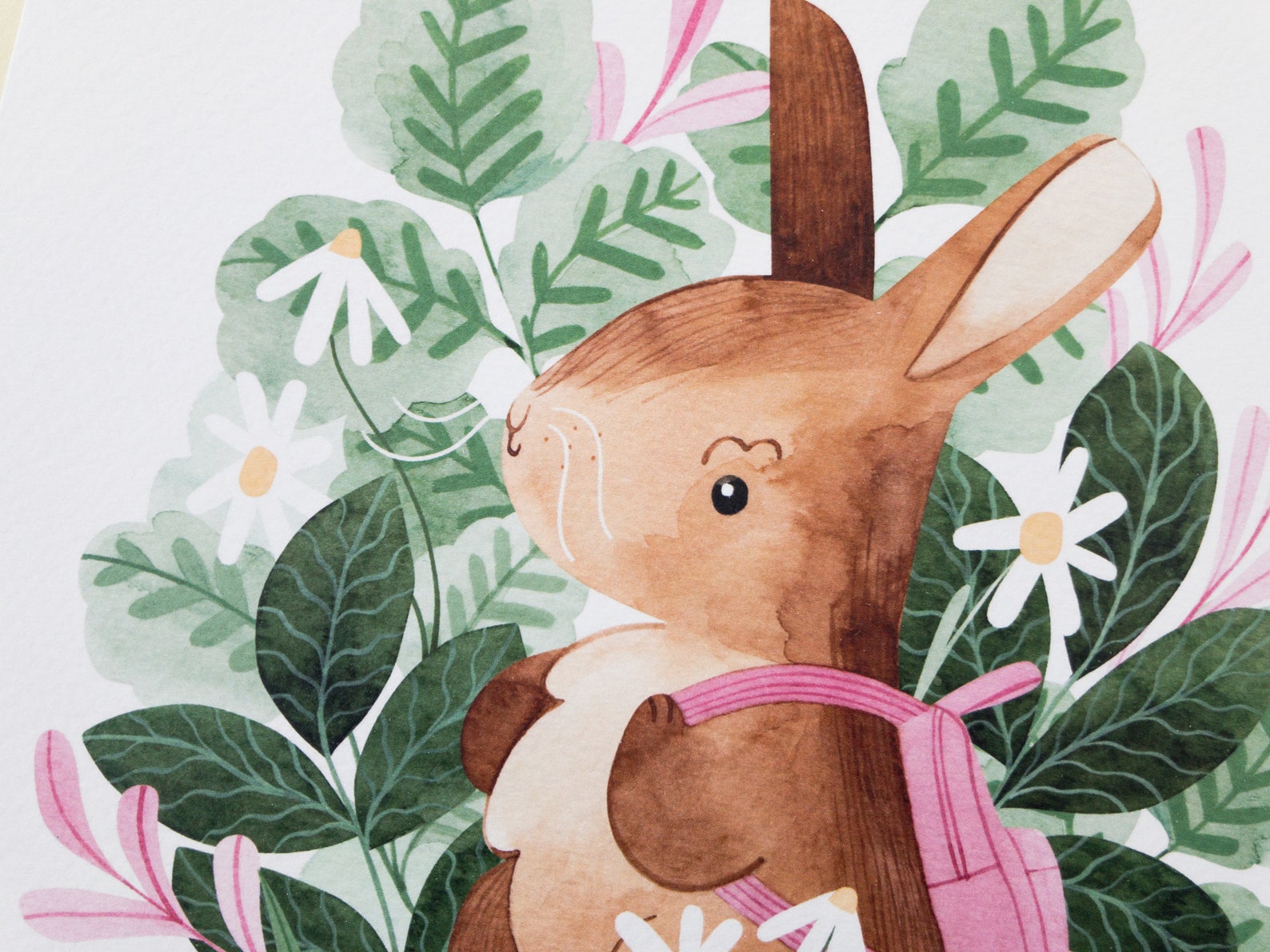 Floral Rabbit Nursery Print / Bunny Nursery Wall Art / Rabbit - Etsy