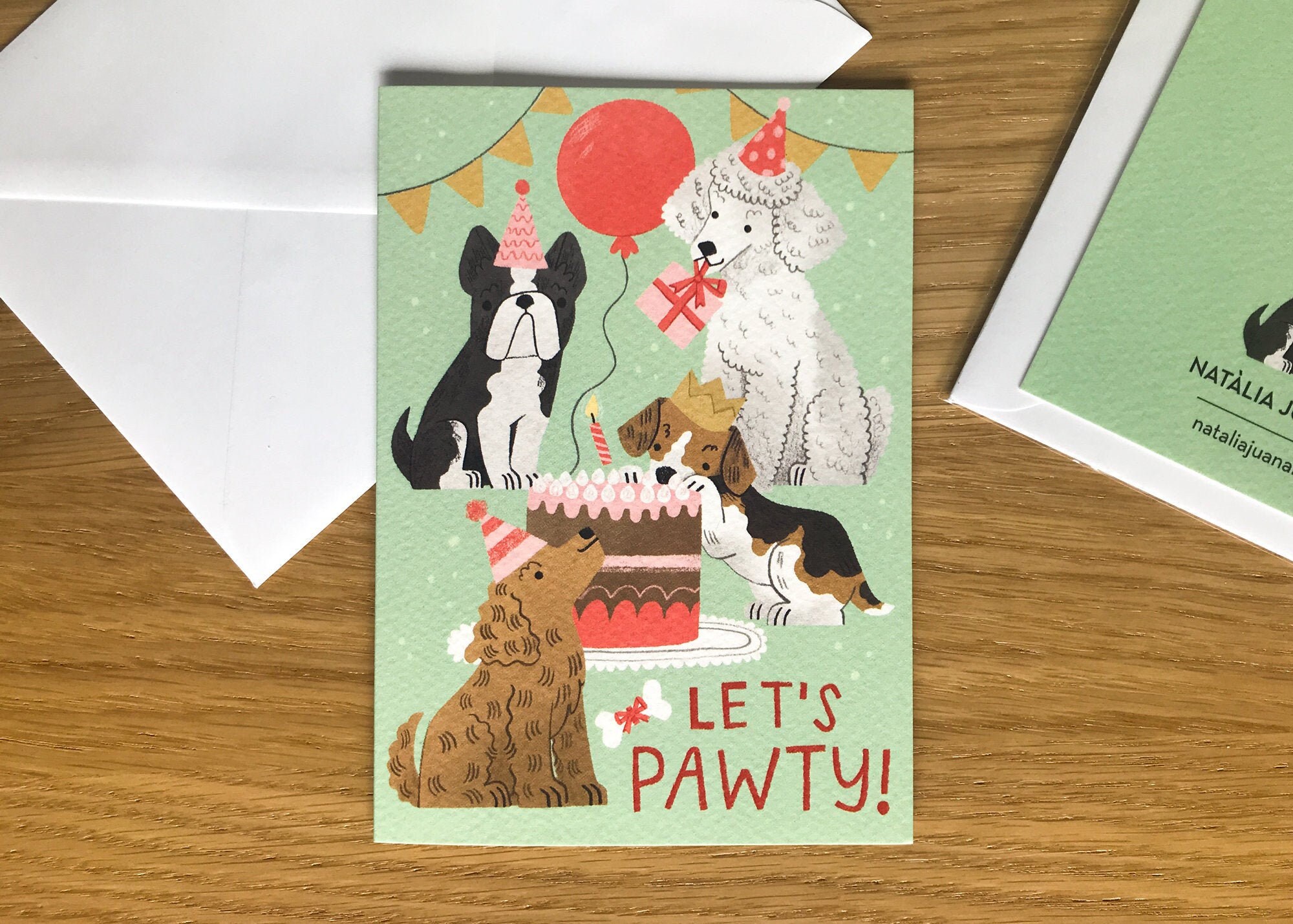 Dogs Birthday Card / Funny Dogs Illustration / Let's - Etsy