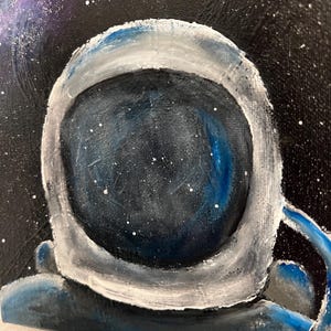 Space Man- Painted on Canvas-8x10inch - Etsy