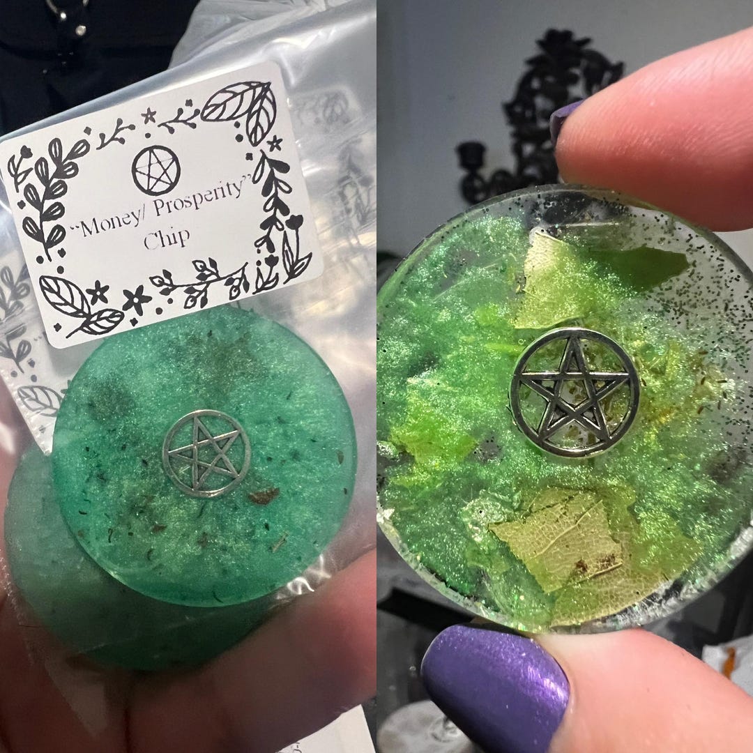 Hand Made Resin Money Chip helps Bring in Money/prosperity - Etsy