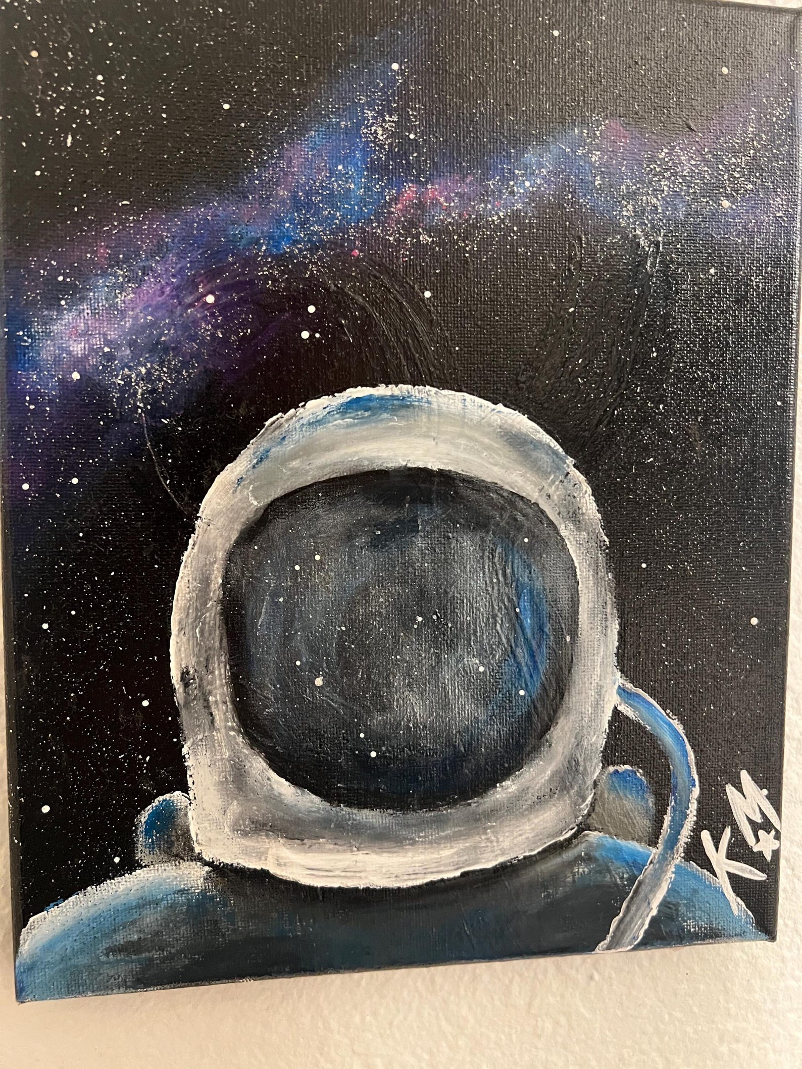 Space Man- Painted on Canvas-8x10inch - Etsy