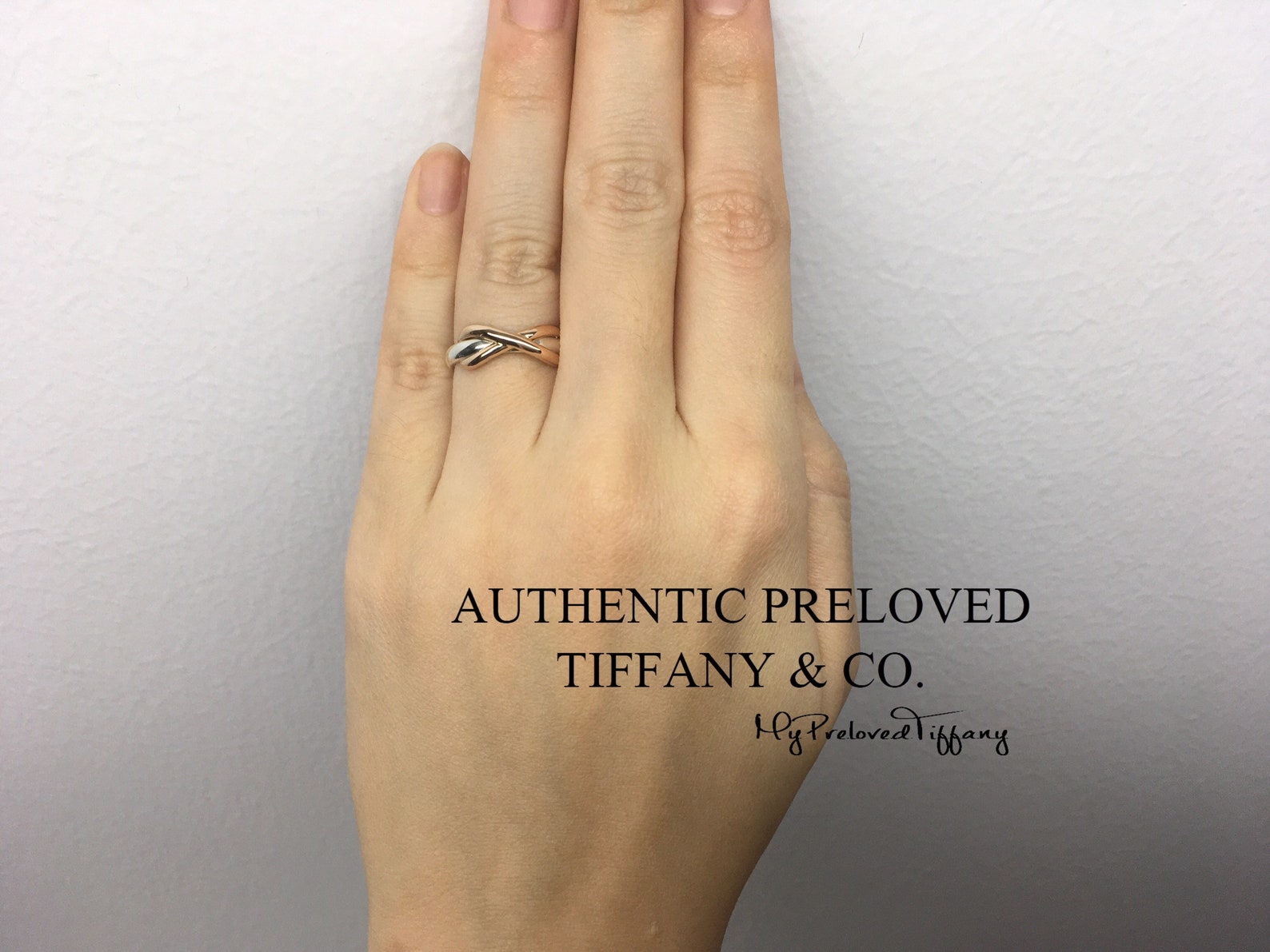 Mint Authentic Tiffany & Co. Infinity Ring Silver Rose Gold - Etsy