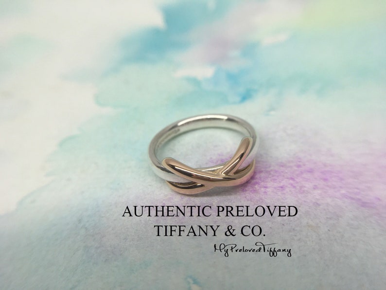 Mint Authentic Tiffany & Co. Infinity Ring Silver Rose Gold | Etsy