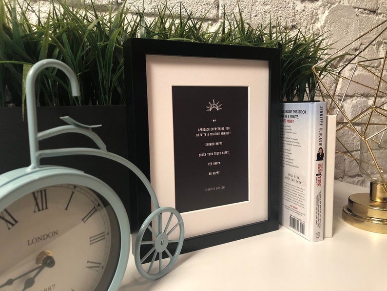 Be Happy Positive Mindset Tabletop Frame Inspirational - Etsy