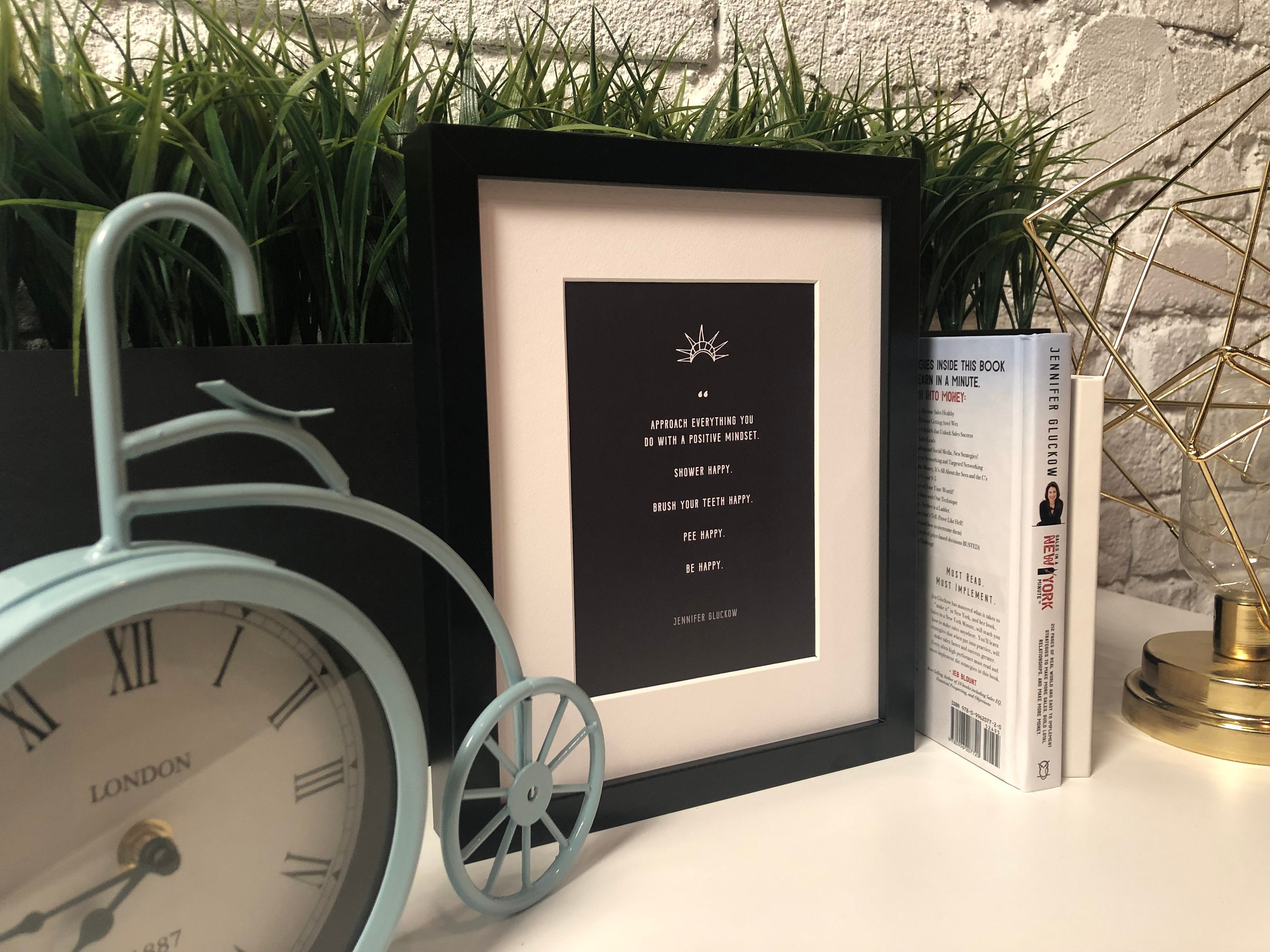 Be Happy Positive Mindset Tabletop Frame Inspirational - Etsy