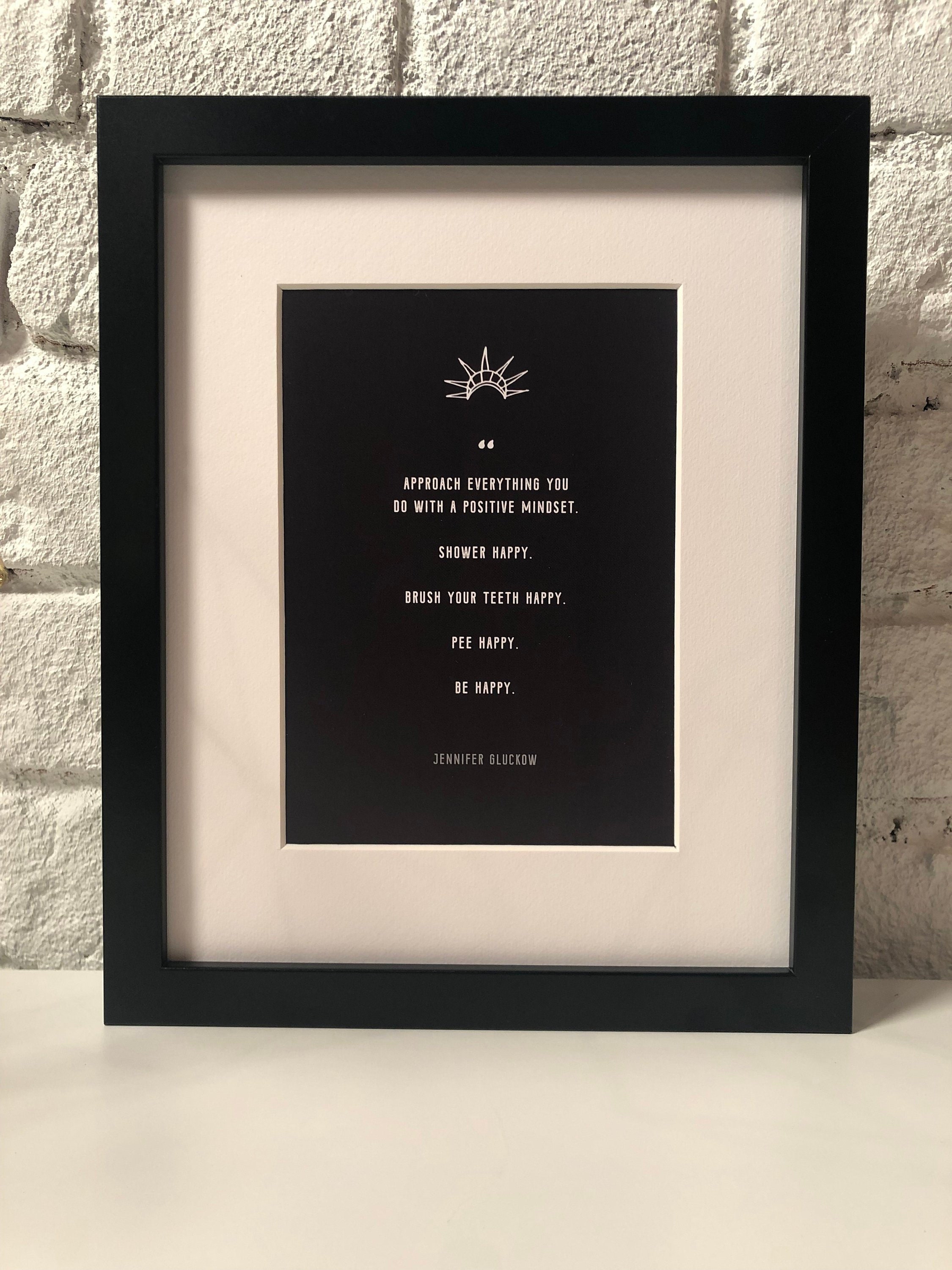 Be Happy Positive Mindset Tabletop Frame Inspirational - Etsy