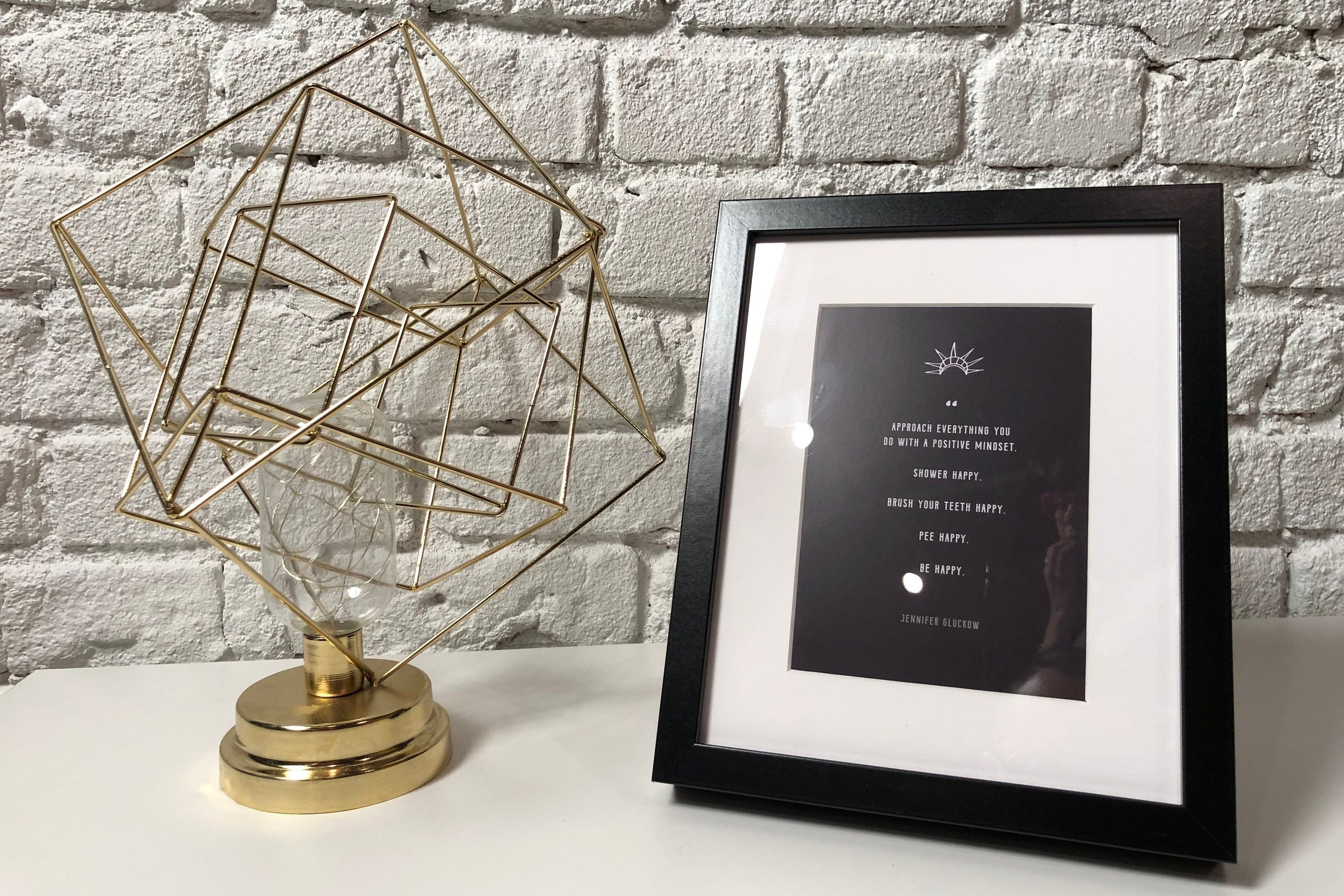 Be Happy Positive Mindset Tabletop Frame Inspirational - Etsy