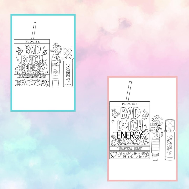 Plouise Bad B Colouring Sheets - Digital Download - Etsy UK