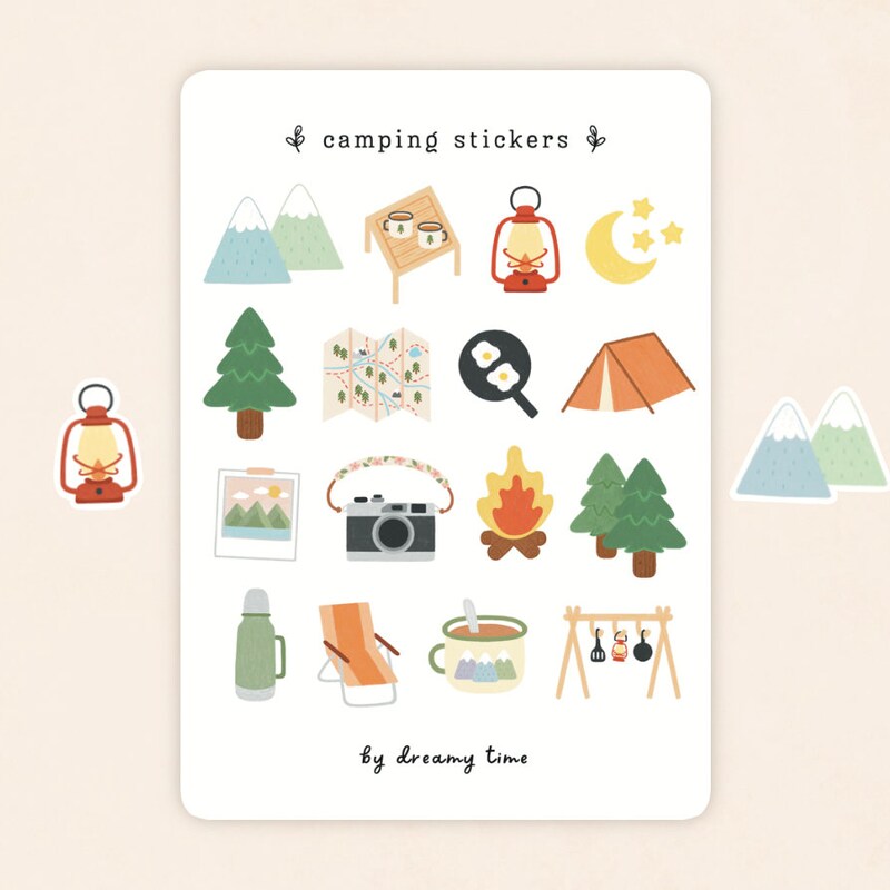 Camping Stickers - Etsy