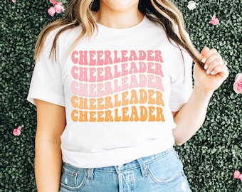 Cheerleader Shirt, Cheerleader Graphic Tee, Cheer T-shirt, Retro ...