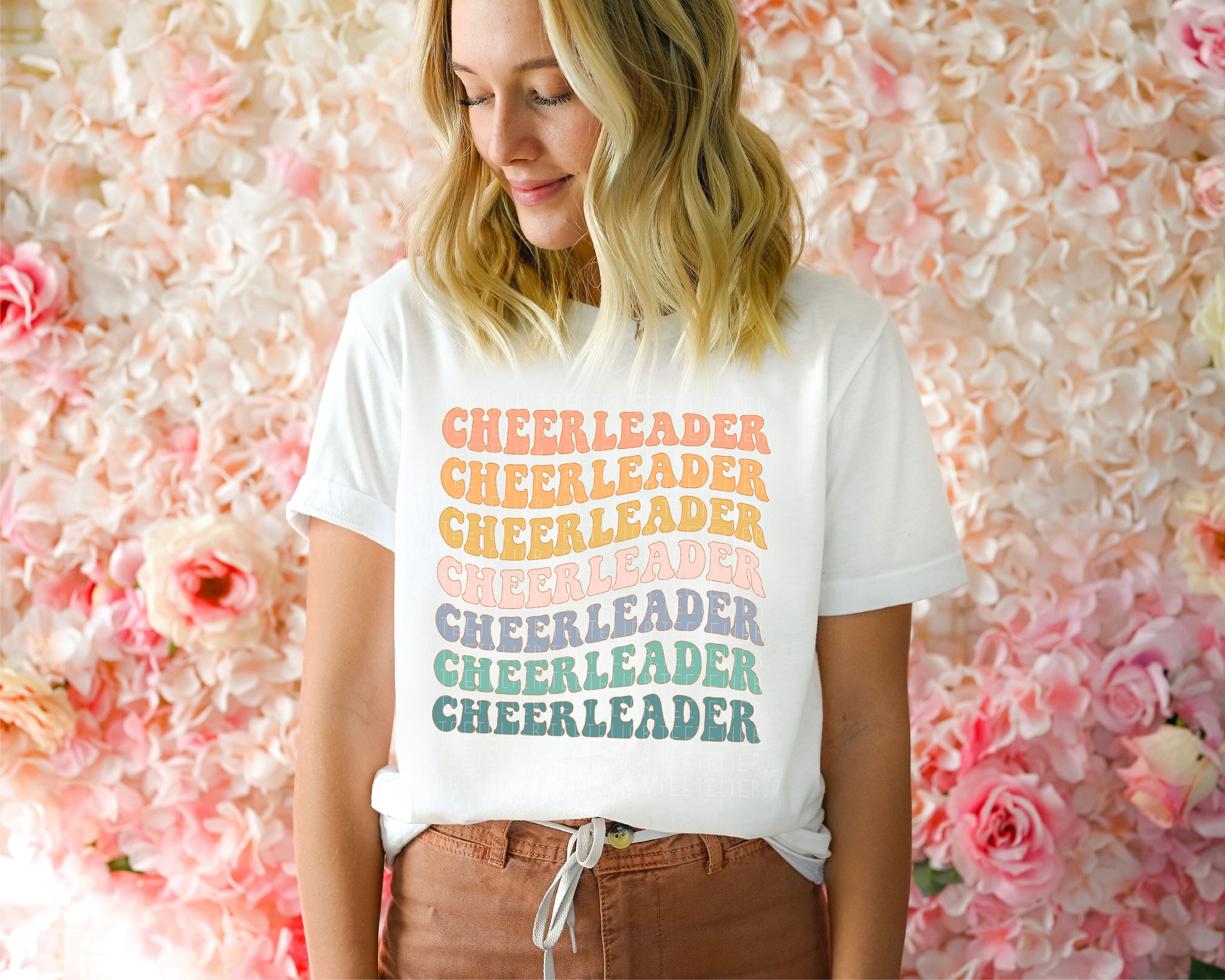 Cheerleader Shirt Cheerleader Graphic Tee Cheer T-shirt Retro Graphic ...