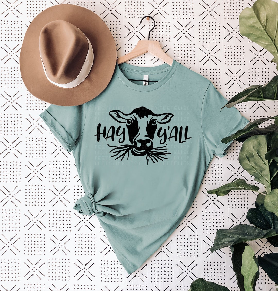 Funny Cow Shirt Hay Y'all Shirt Cute Cow Shirt Highland Cow Shirt Cow ...