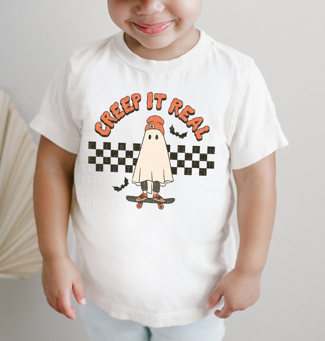 Creep It Real Shirt, Halloween Shirts for Boys, Boo Spooky Ghost Tee ...