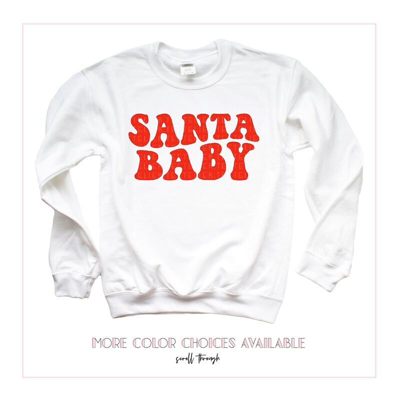 Christmas Sweatshirt Santa Baby Christmas Crewneck Pullover - Etsy