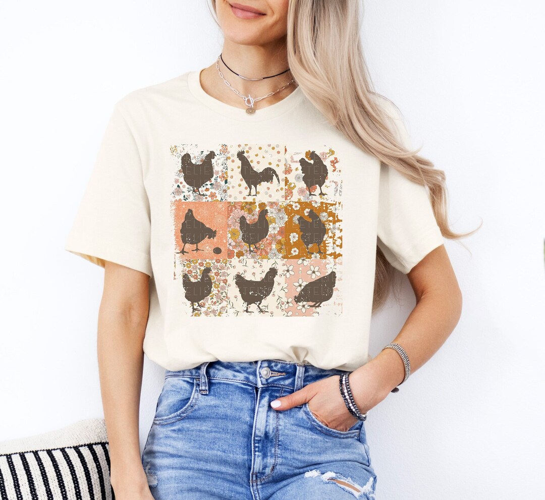 Chicken Shirt Cute Chicken T-shirt for Farmer Gift for Mom Chicken ...