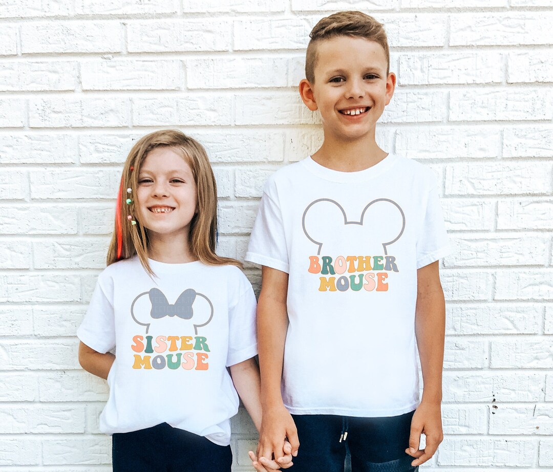 Brother Mouse Sister Mouse Shirts Matching Mouse Ears T-shirts for ...