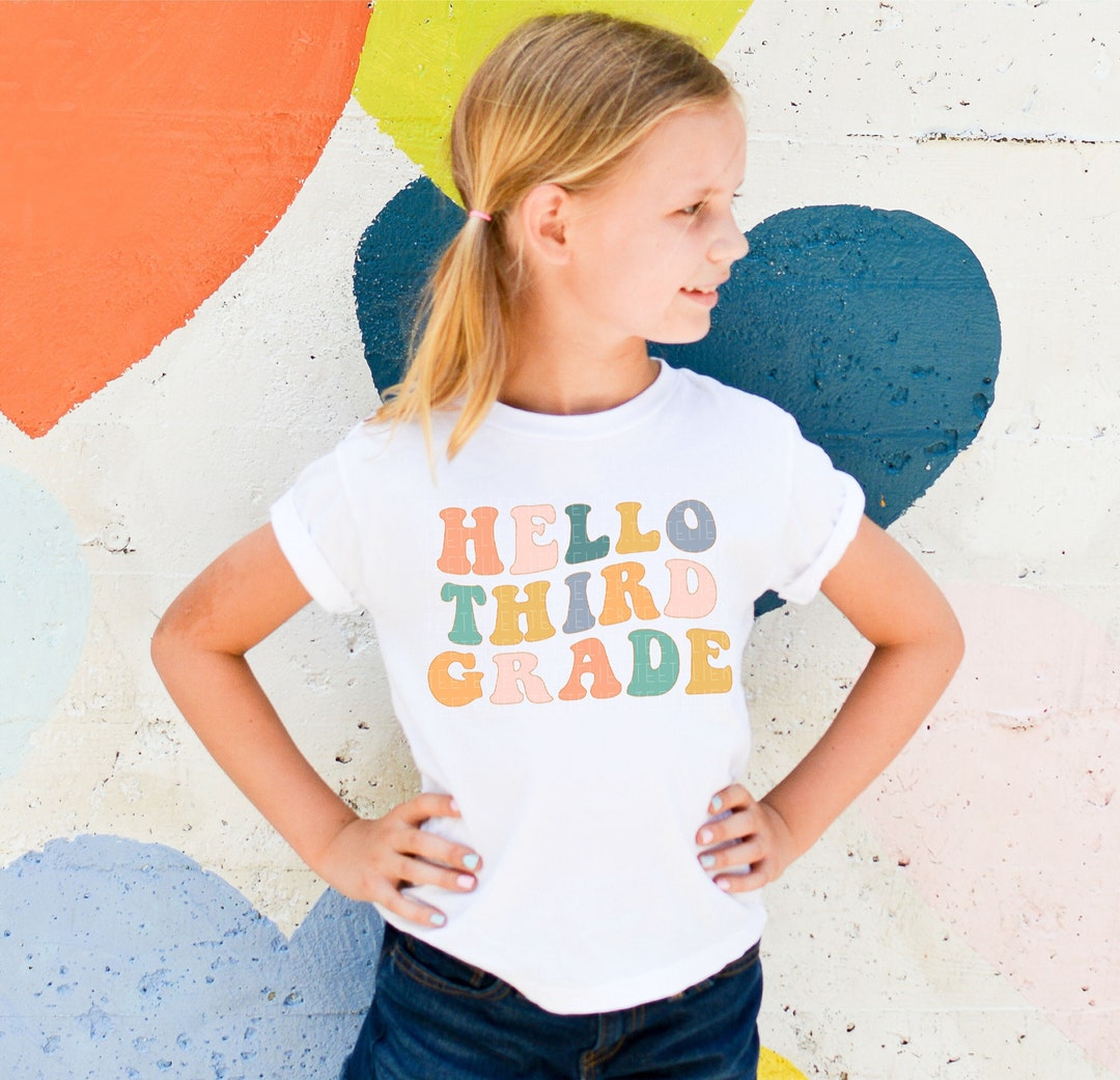 Hello Third Grade Shirt, First Day of 3rd Grade Shirt, Back to School ...