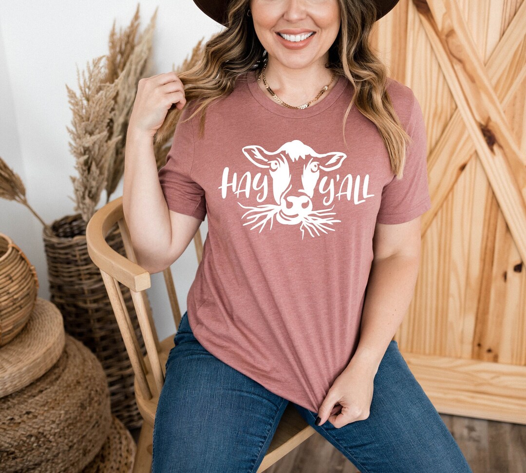 Cow Shirt Hay Y'all Shirt Funny Cow Shirt Highland Cow Shirt Cute Cow ...
