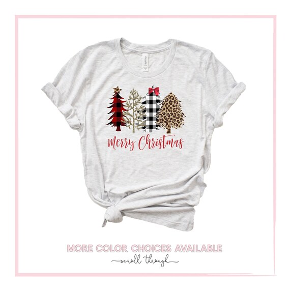 Merry Christmas Shirt Cute Christmas Shirt Leopard Print | Etsy
