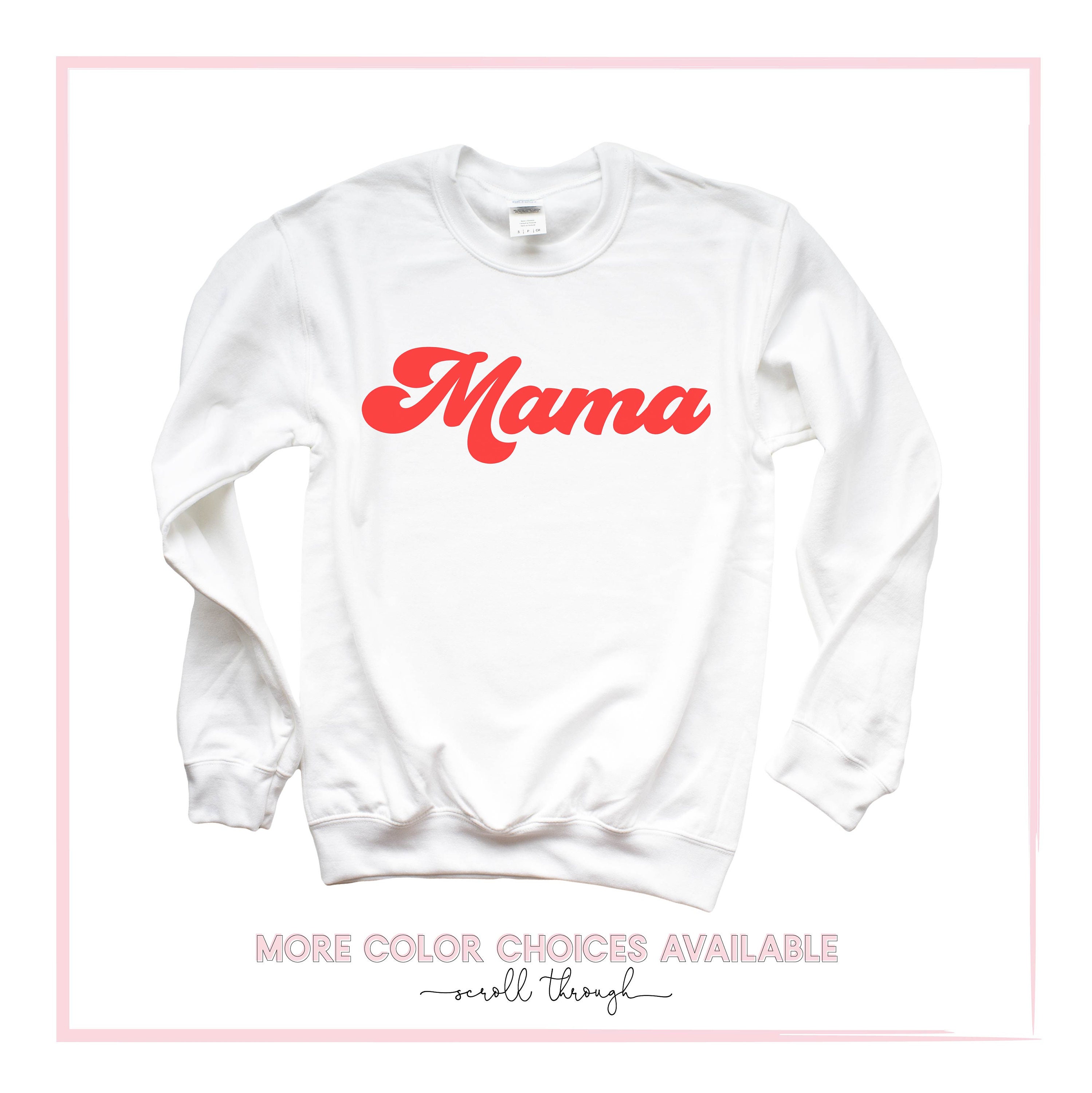 Mama Sweatshirt Retro Mama Sweatshirt Mama Cute Sweater for - Etsy