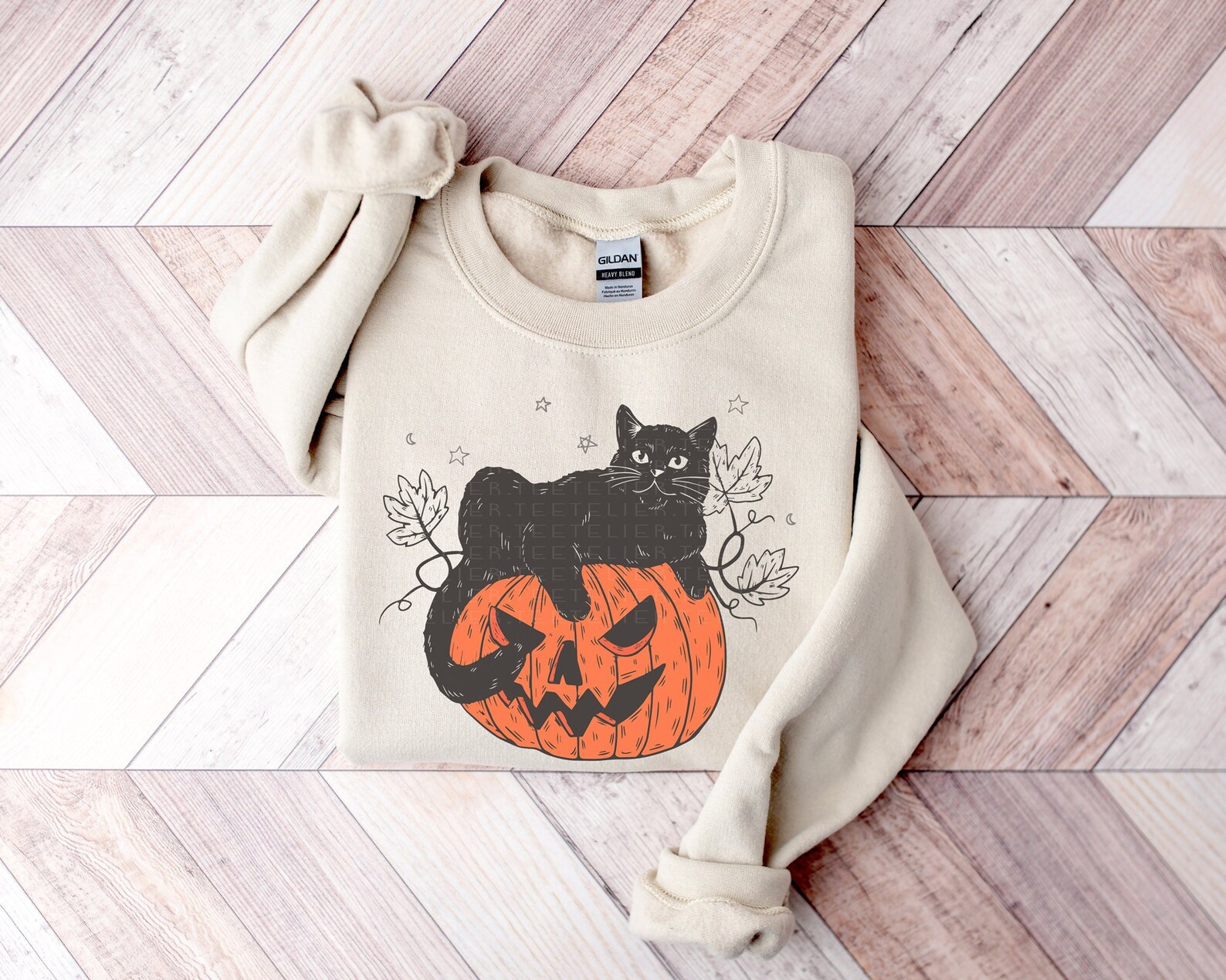 Halloween Sweatshirt Cute Halloween Black Cat Sweatshirts - Etsy