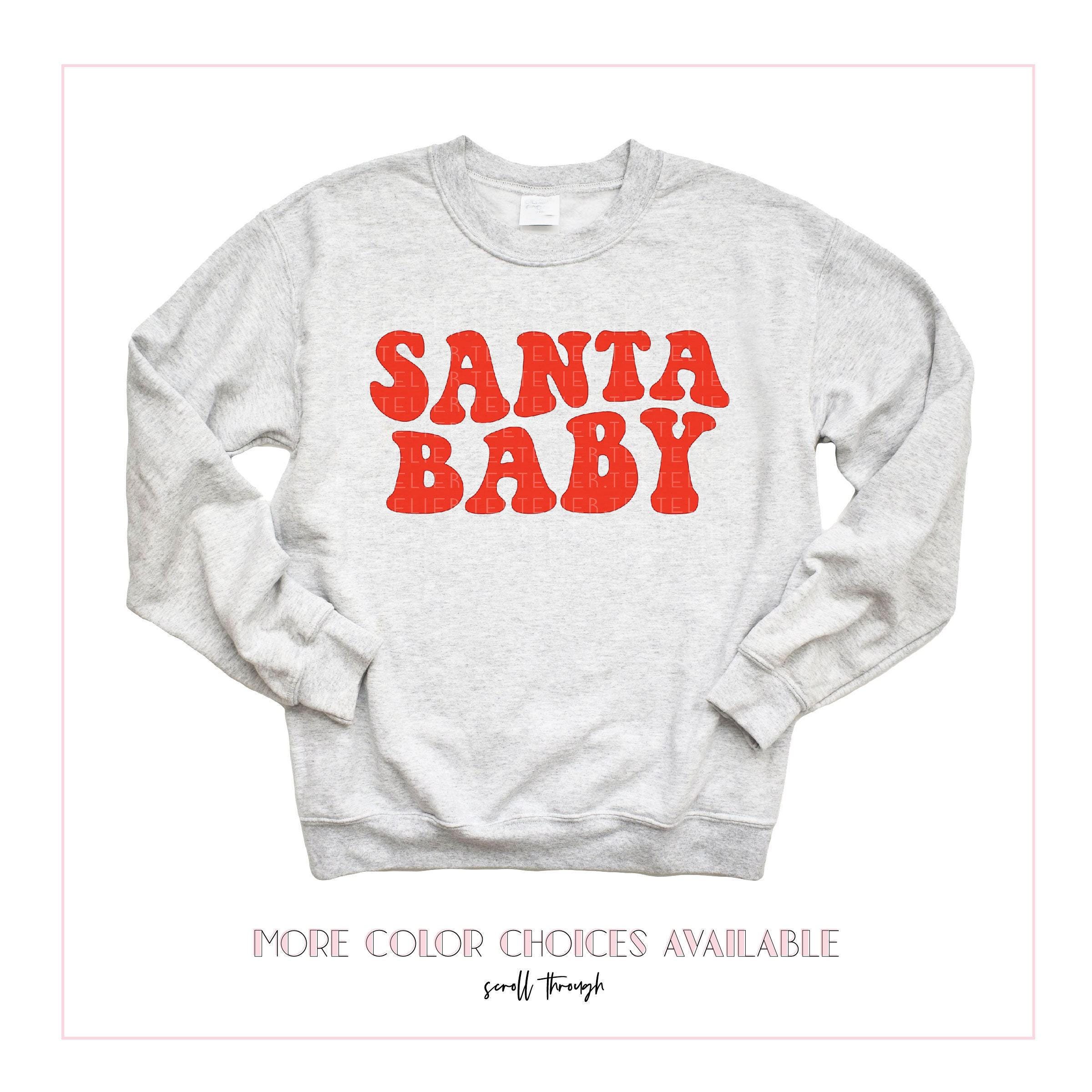 Christmas Sweatshirt Santa Baby Christmas Crewneck Pullover Holiday ...