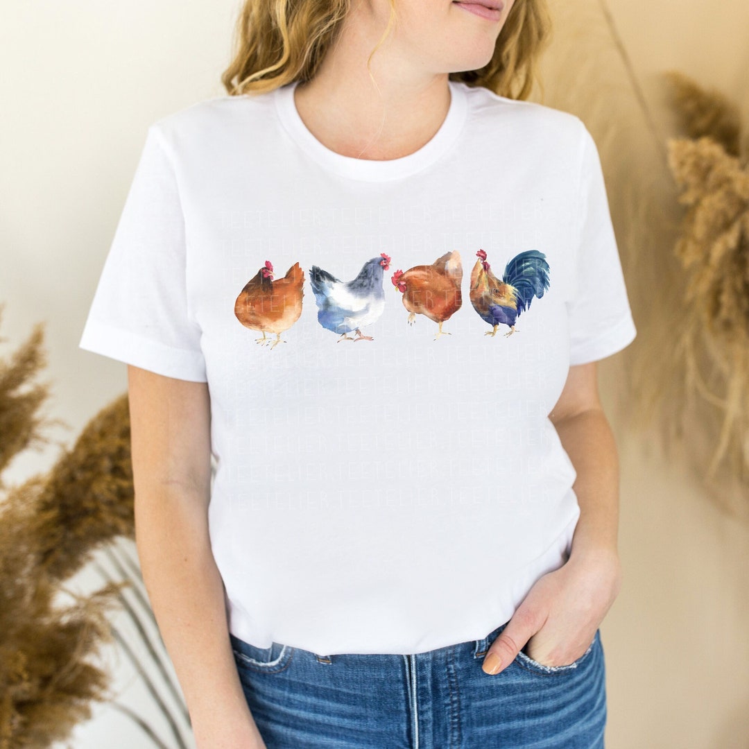 Chicken Shirt Cute Chicken T-shirt for Farmer Gift for Mom Chicken ...