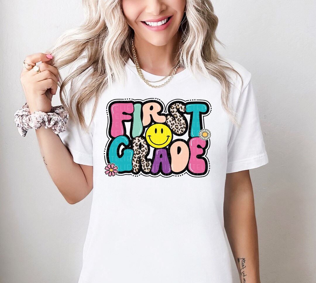 1st Grade Teacher Shirt First Grade Shirt Retro Teacher Tshirt First ...