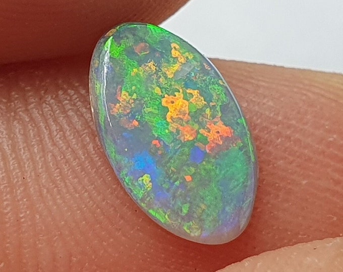 0.85ct Australian Opal- Grey Opal- Natural Solid Opal- Lightning Ridge ...
