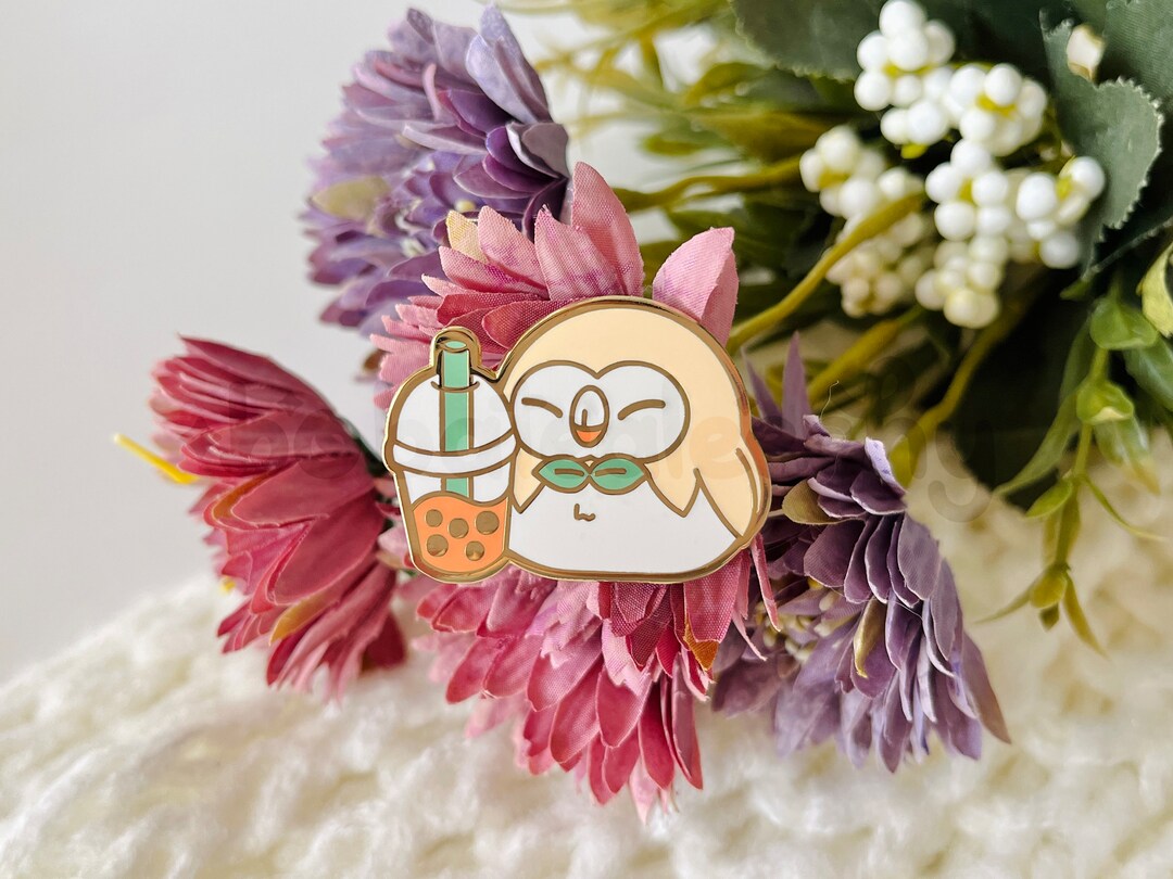 Rowlet Boba | Hard Enamel Pin - Etsy