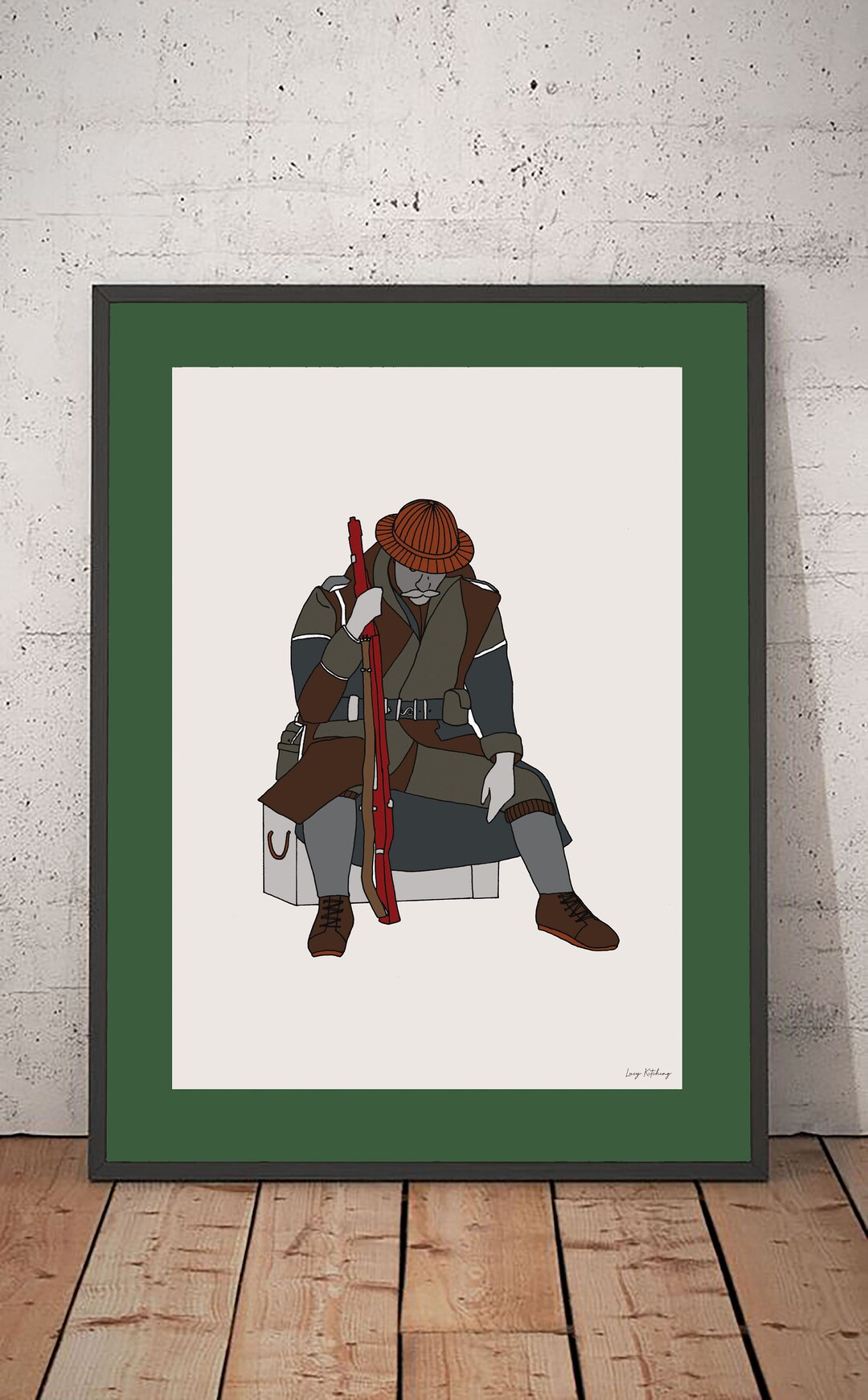 Tommy Statue, Seaham, Hand Illustrated Print - Etsy UK