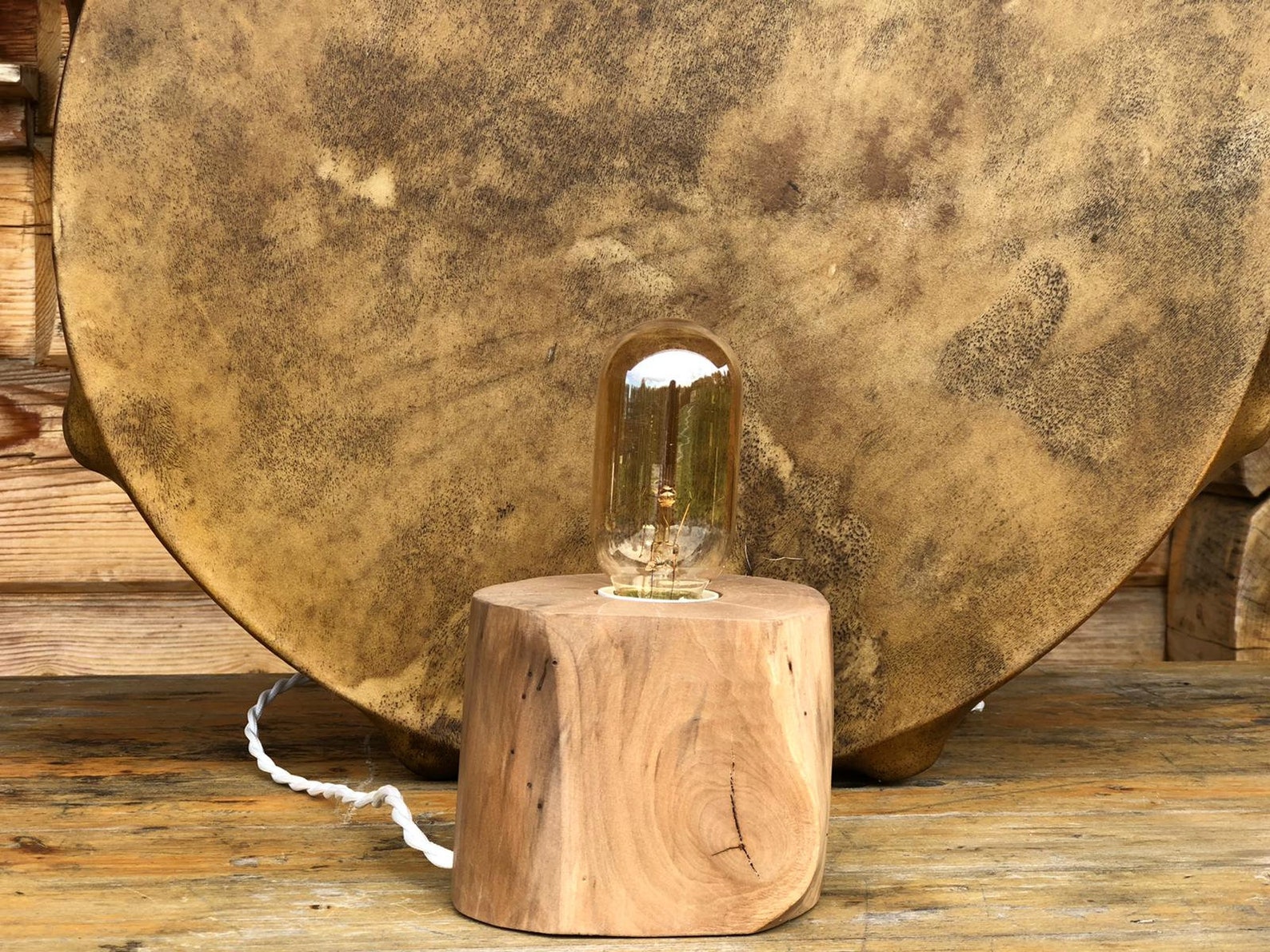 Pear Log Lamp - Etsy