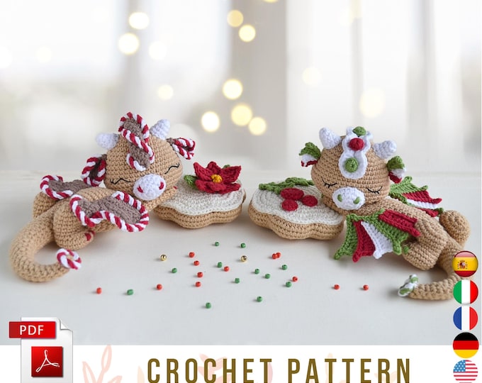 Crochet Christmas Gingerbread Ornaments Amigurumi Pattern, PDF, Eng/fra ...