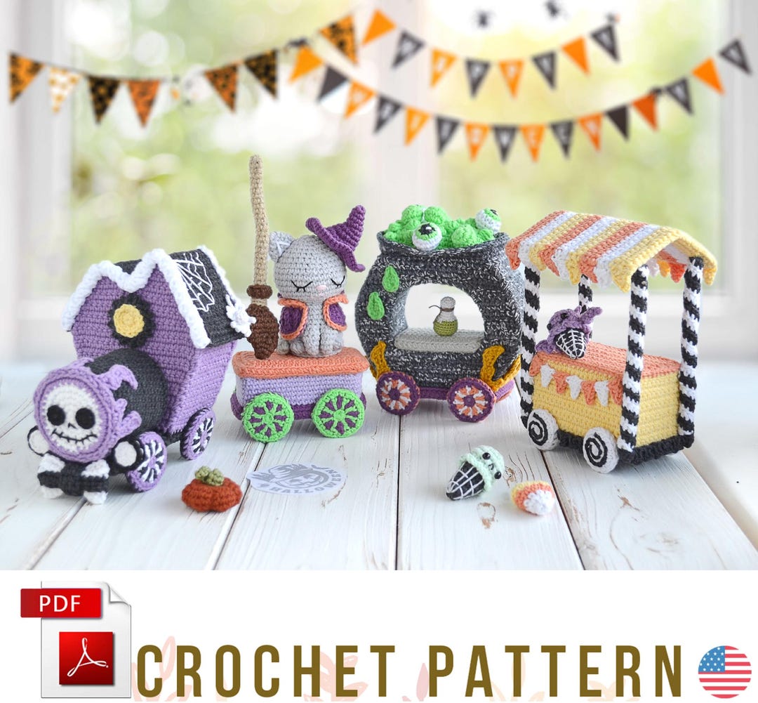 Halloween Crochet Pattern: Haunted House Train, PDF, Eng/fra - Etsy